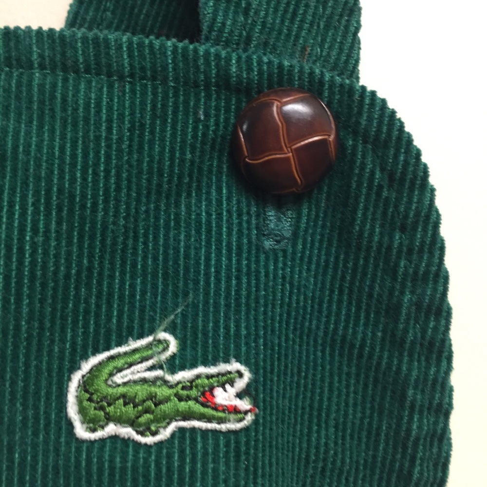 Vintage 70s Izod Lacoste Gator Logo Corduroy Dress - Gem